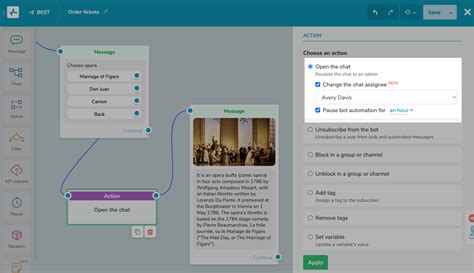 The Action Element In Chatbots Sendpulse