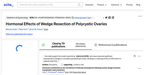 Hormonal Effects Of Wedge Resection Of Polycystic Ovaries