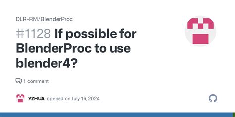 If Possible For BlenderProc To Use Blender4 Issue 1128 DLR RM
