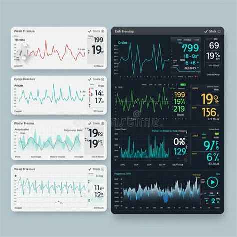A Digital Dashboard With Two Panels Displays Various Graphs And Data