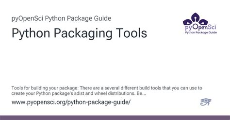 Python Packaging Tools Python Packaging Guide