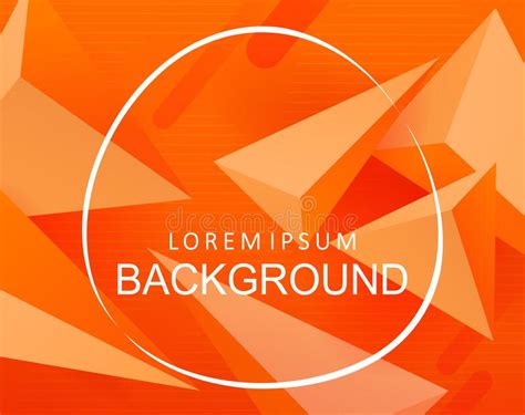 Composition Of An Orange Shade With A Gradient 3d Effect Triangular Shapes Are Randomly