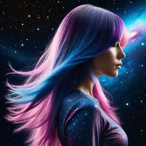 Девушка в космосе и галактике