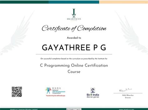 Gayathri Pg On Linkedin I Have Been Successfully Completed C