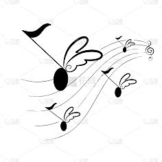 三星堆 花瓣网 陪你做生活的设计师 手绘 音符元素艺术时间贴纸 SVG9