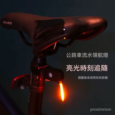 自行車公路車流水燈尾燈夜騎水滴領航燈usb充電公路車山地車警示燈 自行車尾燈 腳踏車燈 自行車燈 公路車尾燈 裝備配件 蝦皮購物