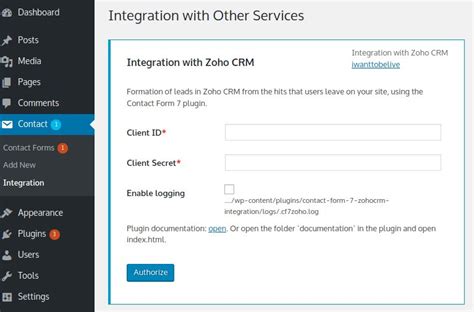 Itgalaxycompany Contact Form 7 Zoho Crm Integration By