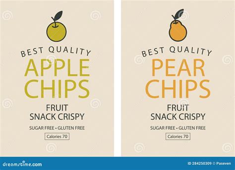 Label For Pear Cider Template Retro Vector Isolated 195034042