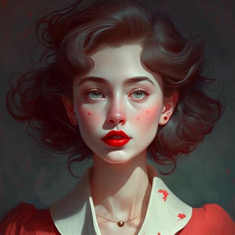 女孩头像•红唇 全部作品 素材集市