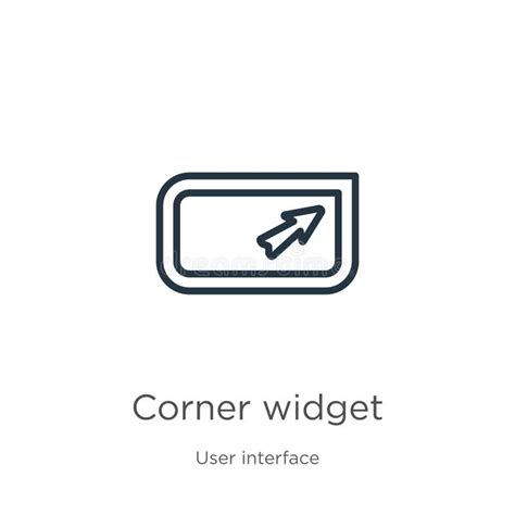 corner widget outline vector icon thin line black corner widget icon flat vector simple