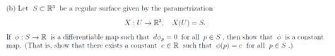 Solved B Let SR Be A Regular Surface Given By The Chegg