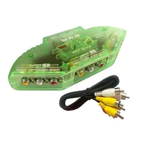 3rca Switcher 3 Way Audio Video Rca Composite Av Video Game Selector Switch Box Splitter
