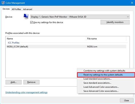 How To Find The Correct Monitor Color Profile On Windows 10 Windows
