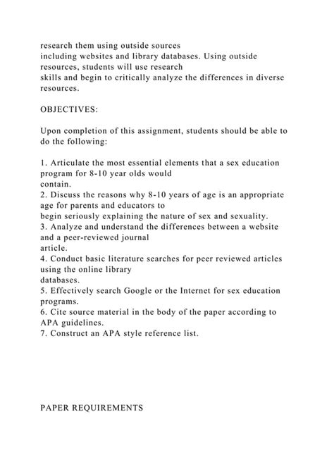 SOP Psychology Of Sexual Behavior Research Proposal Instr Docx