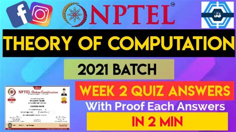 Theory Of Computation Week 2 Quiz Assignment Solution Nptel Swayam