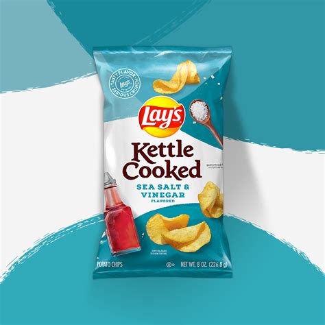 Lays® Kettle Cooked Sea Salt And Vinegar Flavored Potato Chips Lays
