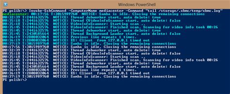 using powershell to ssh into your openelec xbmc mediacenter winblog