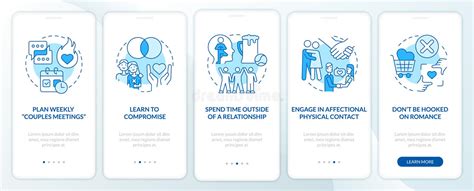 Live In Relationship Tips For Couple Blue Onboarding Mobile App Screen