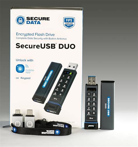 Amazon Com SecureData SecureUSB Duo 256GB Hardware Encrypted USB Drive FIPS 140 2 Level 3
