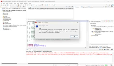 Sk Am62b P1 File Loader Verification Failed Error When Trying To Flash Code Onto M4
