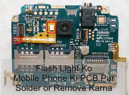 Flash Light Ko Mobile Phone PCB Circuit Board Par Kaise Solder Or Remove Kare Hindi Me