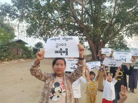ယင်းမာပင်မြို့နယ်တွင် ကယ်တင်ရှင်မရှာ ဒို့ကျေးရွာ သပိတ်စစ်ကြောင်း စစ်အာဏာရှင် ဆန့်ကျင်ရေးချီတက