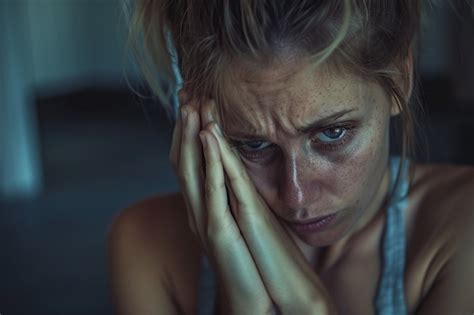 Free Photo Portrait Of Lonely Sad Woman