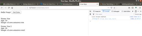 Javascript Error Fetching Data From Axios In Vuejs App Stack Overflow