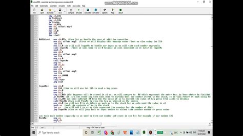 Simple Calculator Using 8086 Assembly Language Youtube
