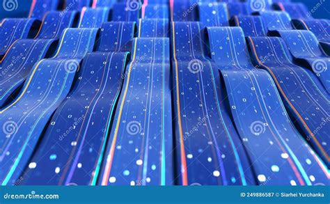 data field information flow big data binary code linear concept stock illustration