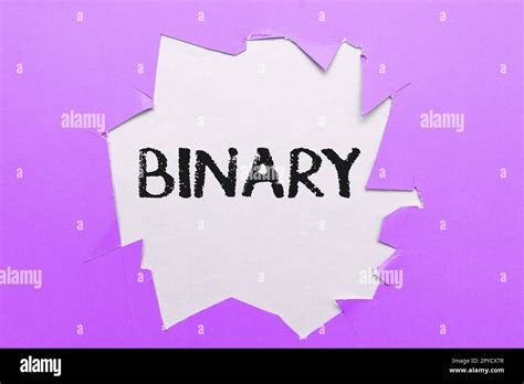 handwriting text binary concept meaning relating to using or denoting