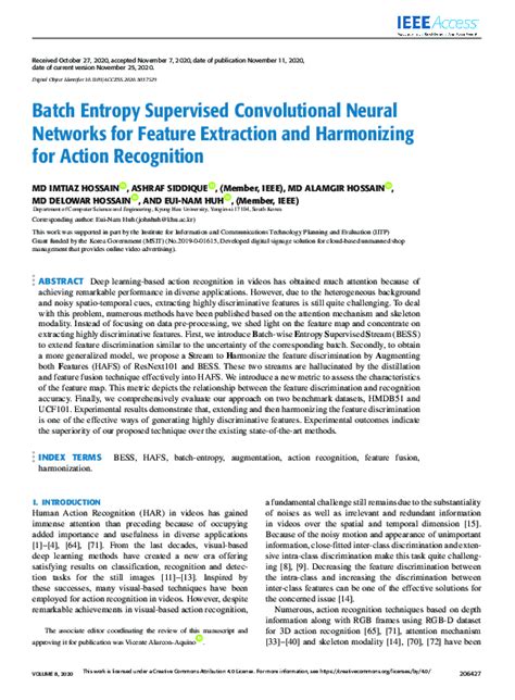 Pdf Batch Entropy Supervised Convolutional Neural Networks For Feature Extraction And