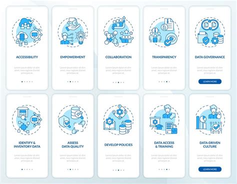 Premium Vector 2d Icons Representing Data Democratization Mobile App