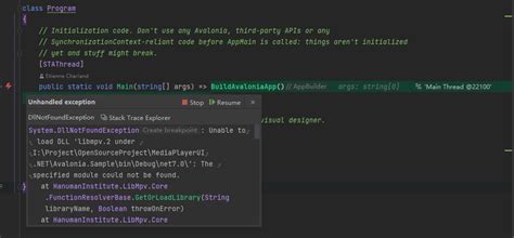 Build MediaPlayer Avalonia Sample Error Unable To Load DLL Libmpv 2