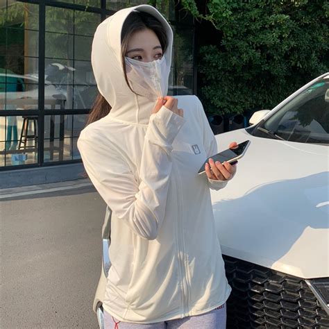 Upf50冰丝防晒衣女款夏季连帽兔子防晒衫防紫外线透气防晒服外套 阿里巴巴