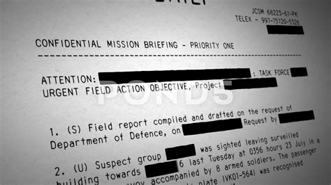 Confidential Document Blacked Out