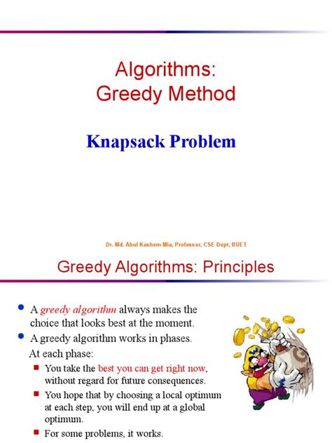 05 Greedy Knapsack Pdf Mathematical Optimization Mathematical Logic