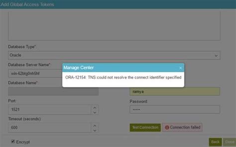 Oracle Database Access Token Ora 12154 Error Agilepoint Nx Unleashed