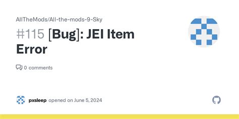 Bug Jei Item Error · Issue 115 · Allthemodsall The Mods 9 Sky · Github