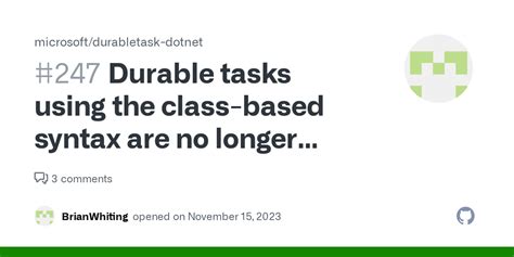 Durable Tasks Using The Class Based Syntax Are No Longer Discovered