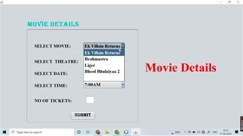 Movie Ticket Booking System In Java Final Year Project Youtube