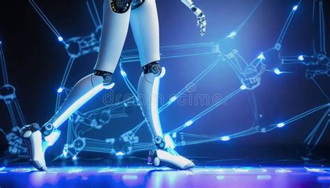 Legs Humanoid Robot With Stock Illustration Illustration Of