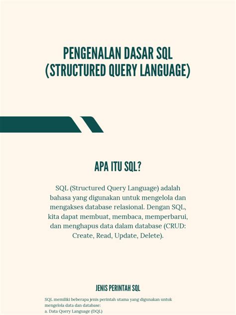 Pengenalan Dasar Sql Structured Query Language Pdf