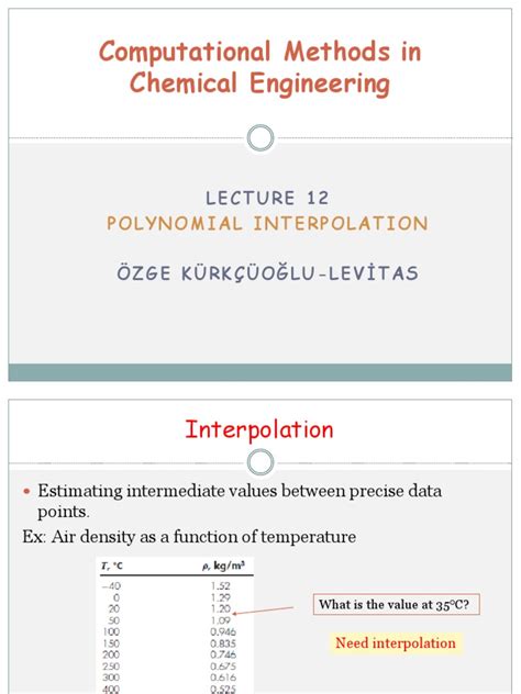 Lecture 12 Interpolation Pdf
