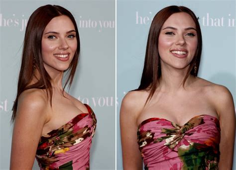Scarlett Johanssons Straight Reddish Brown Hair With Splayed Ends