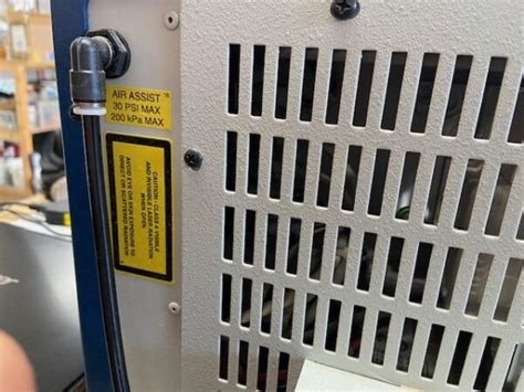 Epilog Mini Laser Engraver 2018 Air Compressor And Extract Fan Revelation Machinery