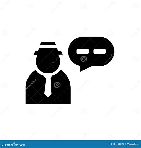 Anonymous Message Vector Icon On White Background Flat Vector Anonymous Message Icon Symbol