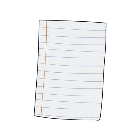 Notebook Sheet White Blank Page Paper List From Notepad Flat Cartoon Icon 10919734 Vector Art