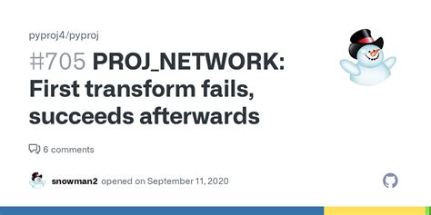 PROJ NETWORK First Transform Fails Succeeds Afterwards Issue 705