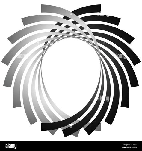 Intersecting Circular Symmetric Lines Abstract Geometric Element Stock Vector Image And Art Alamy